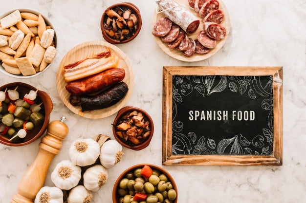 Free Slate Mockup With Traditional Spanish Food Psd – DreamBundles