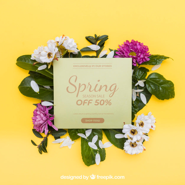 Free Spring Mockup With Card Psd – DreamBundles