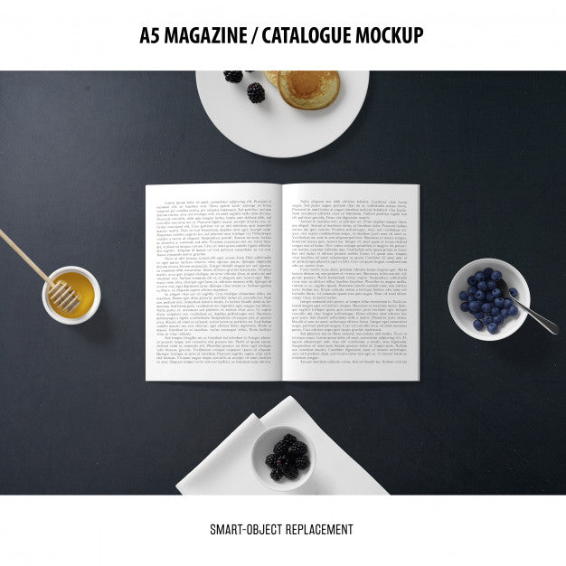 Free A5 Magazine Catalogue Mockup Psd – DreamBundles