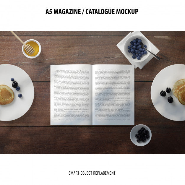 Free A5 Magazine Catalogue Mockup Psd – DreamBundles