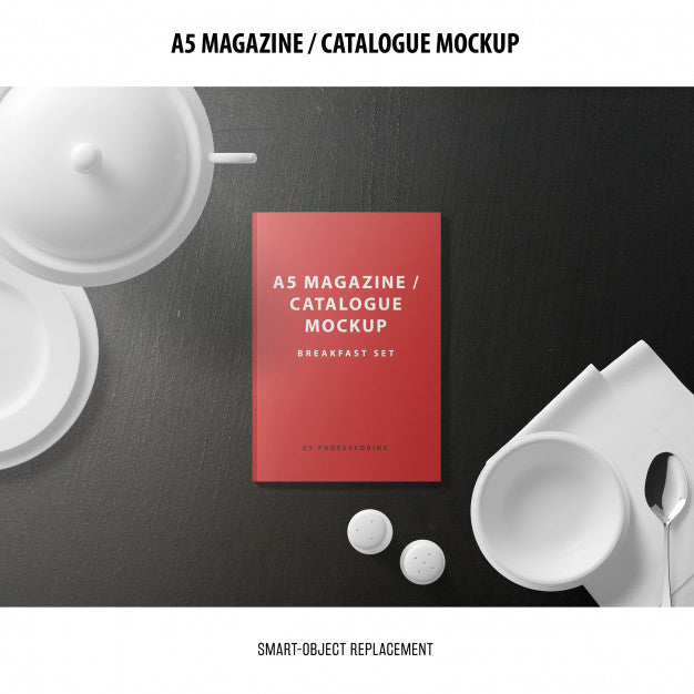 Free A5 Magazine Cover Catalogue Mockup Psd – DreamBundles