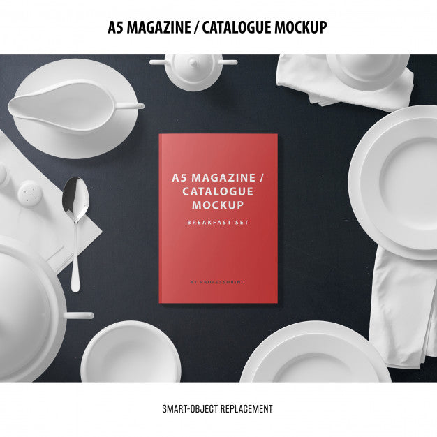 Free A5 Magazine Cover Catalogue Mockup Psd – DreamBundles