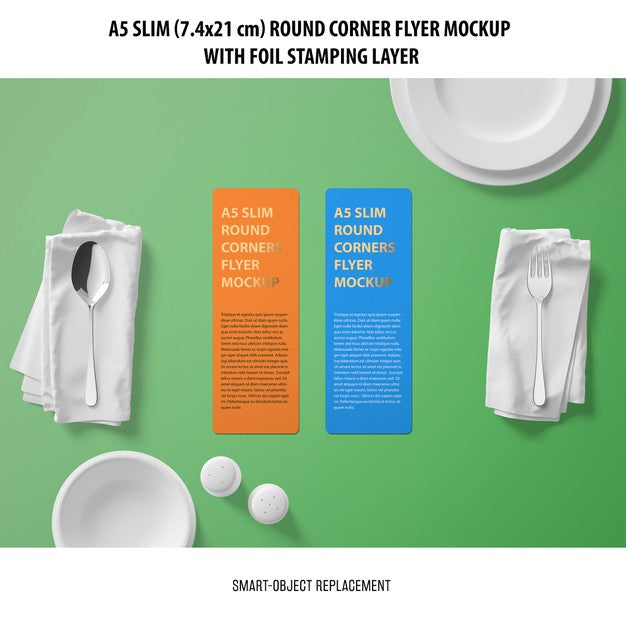 Free A5 Slim Flyer Mockup Psd – DreamBundles