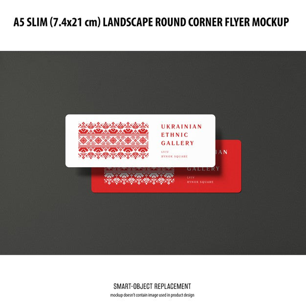 Free A5 Slim Landscape Flyer Mockup Psd – DreamBundles