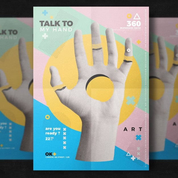 Free Creative Hand Flyer Template Psd – DreamBundles