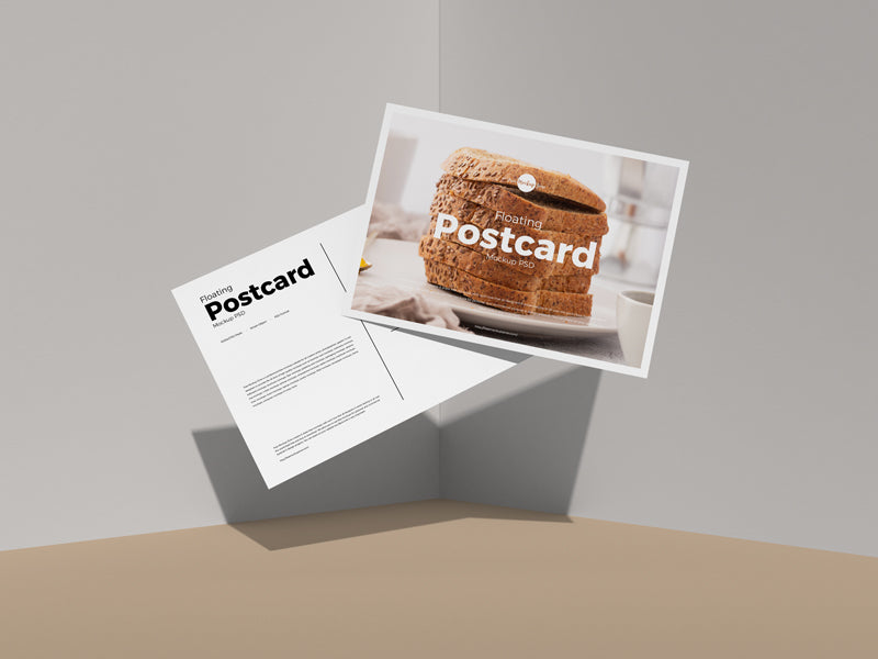 Free Floating Postcard Mockup Psd – DreamBundles
