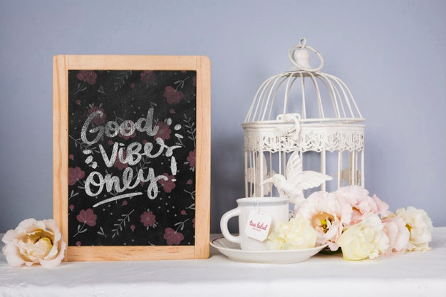 Free Front View Blackboard With Motivational Quote Mock-Up Psd ...