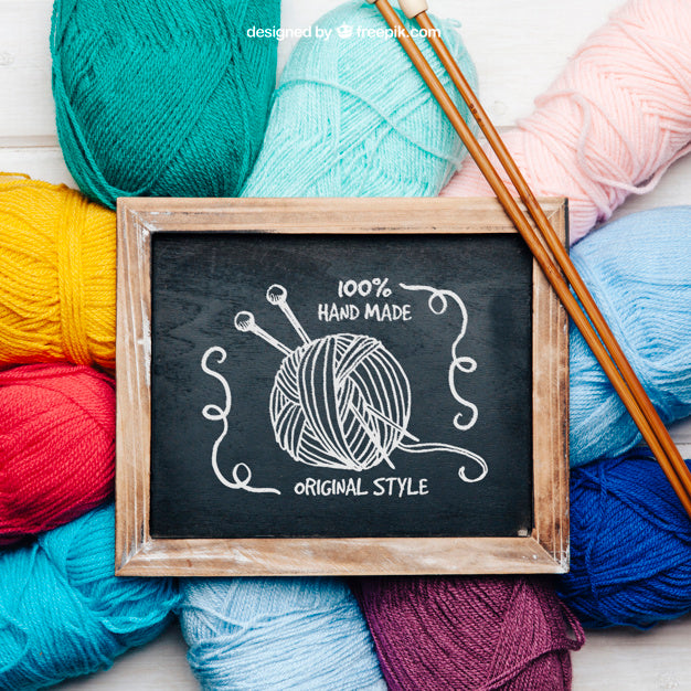 Free Knitting Concept With Close Up View Of Slate Psd – DreamBundles
