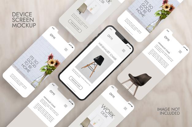 Free Phone And Screen - Ui Ux App Presentation Mockup Psd – DreamBundles
