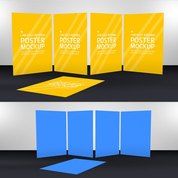 Free Posters Mock Up Template Psd – DreamBundles