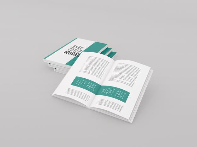 Free Three Hard Cover With Open Book Mockup Psd – DreamBundles