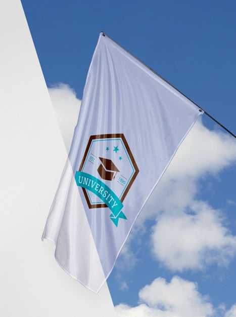 Free University Flag Concept Mock-Up Psd – DreamBundles